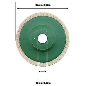 SING F LTD 10Pcs Wool Felt Polishing Wheel, for Angle Grinder Buffing Ceramic Marble Automotive Wood- 97mm
