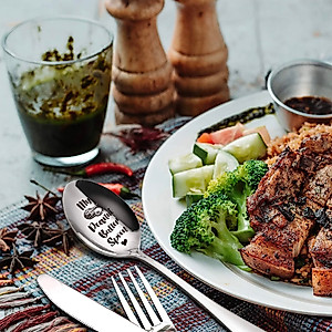 My Peanut Butter Spoon Funny Stainless Steel Engraved Spoon, Long Handle Peanut Butter Spoon, Coffee Tea Spoon, Dessert Ice Cream Spoon, for Peanut Butter Lover Boy Girl Christmas Gift