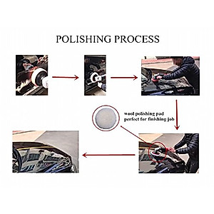 GRACEFUR Lambs Wool Polishing Buffing Pad Hook and Loop Soft Cutting Pad 3"/4"/5"/6"/7" Available Polisher for Auto Car (3"-10pack)