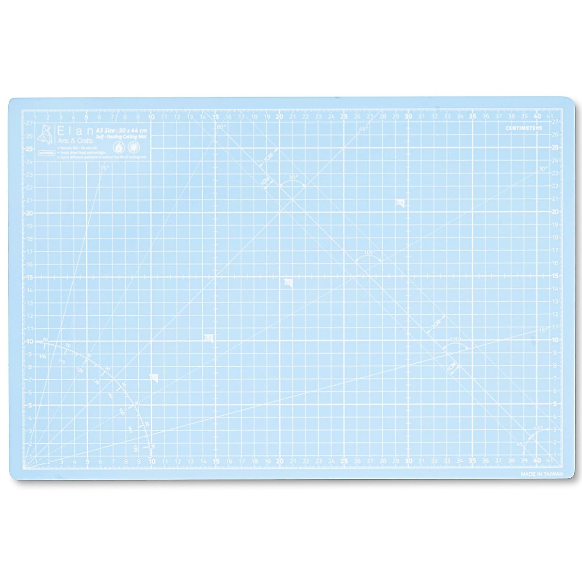 Elan Cutting Mat A3 Blue, Self Healing Cutting Mat 30 x 44 CM, 5-Ply Craft Mat Blue, Hobby Cutting Mat 30x44 CM, Fabric Cutting Board for Crafts, Quilting Cutting Board, Blue Cutting Mats for Crafts