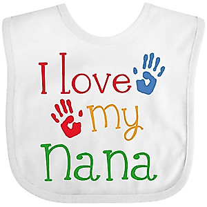 inktastic I Love My Nana Baby Bib White 10d2c