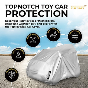 Topray Ride on Kids Toy Car Cover Compatible with Children's Electric Jeep Power Wheels Cover Waterproof for Outdoor