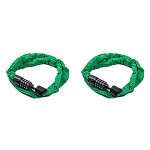 2Pcs Bicycle Password Lock Mountain Bike Lock Motorcycle Lock Four Digit Password Chain Lock