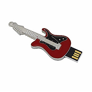 32GB USB 2.0 Flash Drive Metal Music Guitar Shaped Pen Drive Memory Stick Thumb Drive