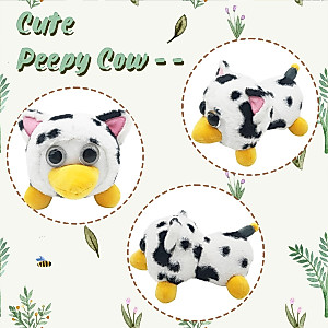 Cute Pig Cow Animal Plush Toy Snuggle Piggy Stuffed Animal Sleeping Pillow Toy Soft Gift Black White Pig