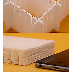 ESTAY DIY Plastic Drawer Dividers 8 Pcs Dresser Kitchen Office Drawer Organizer Accessories Underwear Tools Utensil Plastic Storage (White)