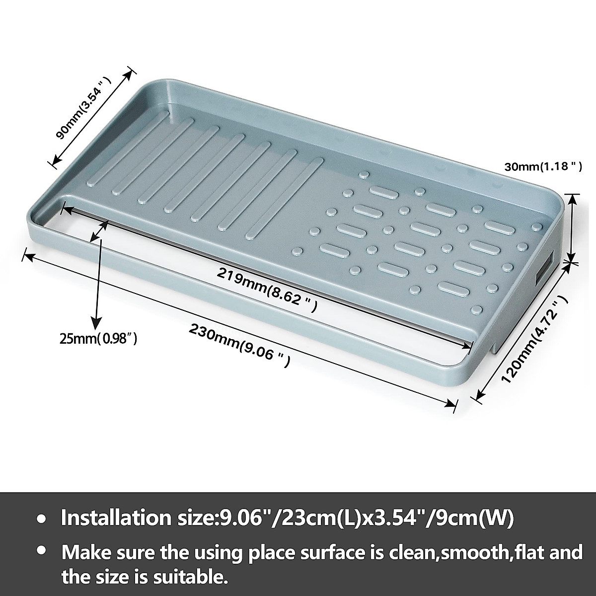 JOMOLA Sponge Holder for Kitchen Sink Sponge Tray 2-in-1 Plastic Scrubber Holder with Suction Cup for Kitchen Bathroom Laundry Black