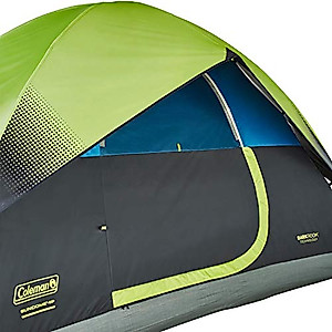 Coleman Dark Room Sundome Camping Tent, 4/6 Person Tent Blocks 90% of Sunlight and Keeps Inside Cool, Lightweight Tent for Camping Includes Rainfly, Carry Bag, and Easy Setup