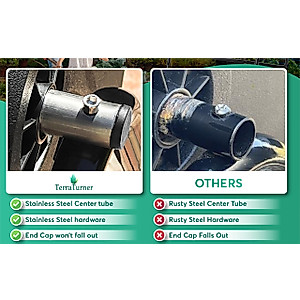 TerraTurner Tumbling Composter, Stainless Steel Center Tube, Dual Batch, 43 Gallon