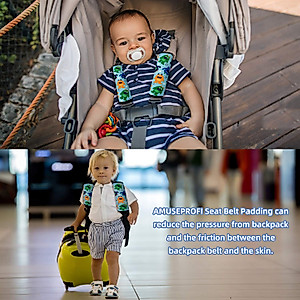 Car Seat Straps Shoulder Pad for Kids, Seat Belt Pad, Seat Belt Cover for Kids, Kids’ Seatbelt Padding, Soft Comfort Seat Belt Cushion, Shoulder Strap Pad, Car Accessories for Boys, One Piece