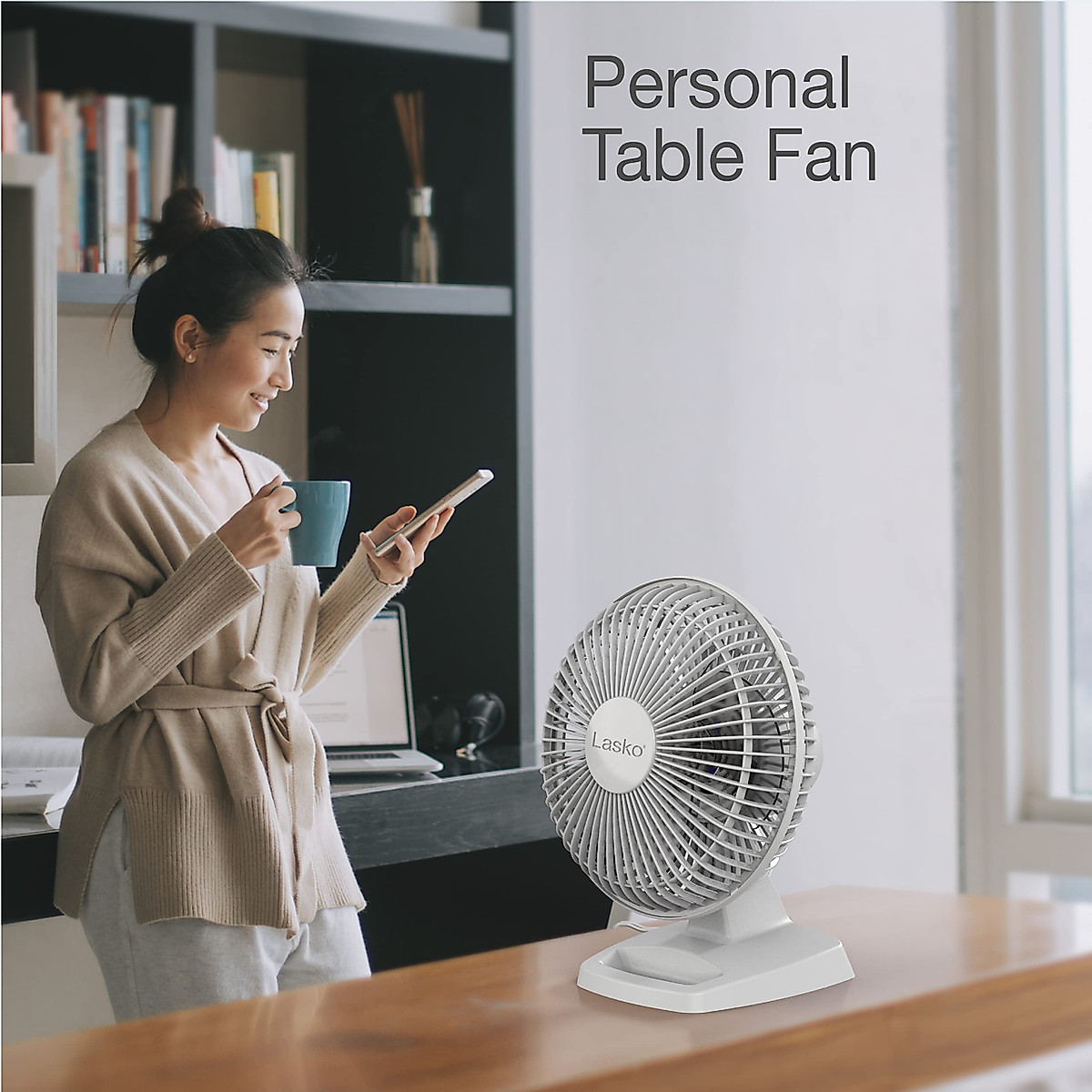 Lasko 2002W Personal Fan, 6-Inch, White, 2002