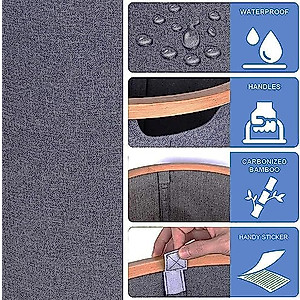 Foldable Laundry Hamper With Lid - 73L Large Laundry Basket with Wheels and Removable Laundry Bag, Portable Cloth Hampers for Home Storage, Travelers Apartments (Grey)