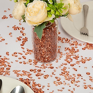 AiFanS Vase Fillers for Centerpieces Home Deco,8700 Pieces Rose Gold Diamond Table Confetti,Fake Plastic Gems for Bridal Shower,Wedding & Party Decorations