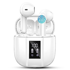 Wireless Earbuds, Bluetooth 5.3 Earbuds Hi-Fi Stereo, 3g Bluetooth Headphones in Ear with 4 ENC Mic, 48Hrs USB-C LED Mini Charging Case Ear buds, IP7 Waterproof Sport Earphones for Android iOS [2023]