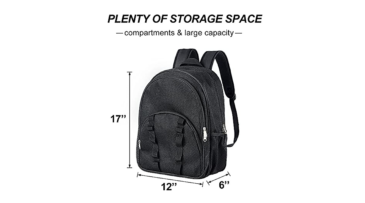 Heavy Duty Mesh Backpack – Lightweight & Durable College Daypack