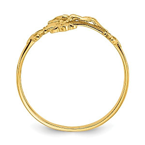 IceCarats 14K Yellow Gold Lord Jesus Christ Crucifix Holy Cross Ring Christian Religious Band Size 7