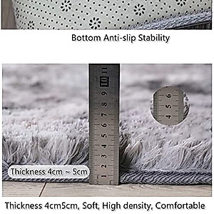 ECYC Ltd Fluffy Faux Fur Round Rugs Fuzzy Plush Area Rug Non Slip Shaggy Bedroom Carpet Soft Circle Rug Indoor Area Rugs Fluffy Pet Mat for Bedroom Kids Room Living Room Home Decor, 3.3 x 3.3 Feet