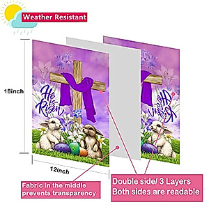 Yileqi Seasonal Garden Flag Set of 12 Double Sided Welcome Spring Easter Garden Flags, Small Yard Flag for Outside Décor 12x18 Inch, with Free Anti-Wind Clip and Stopper