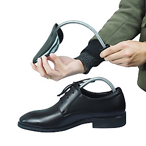 Ahberxig 10 Pairs Plastic Shoe Trees for Men (Black)