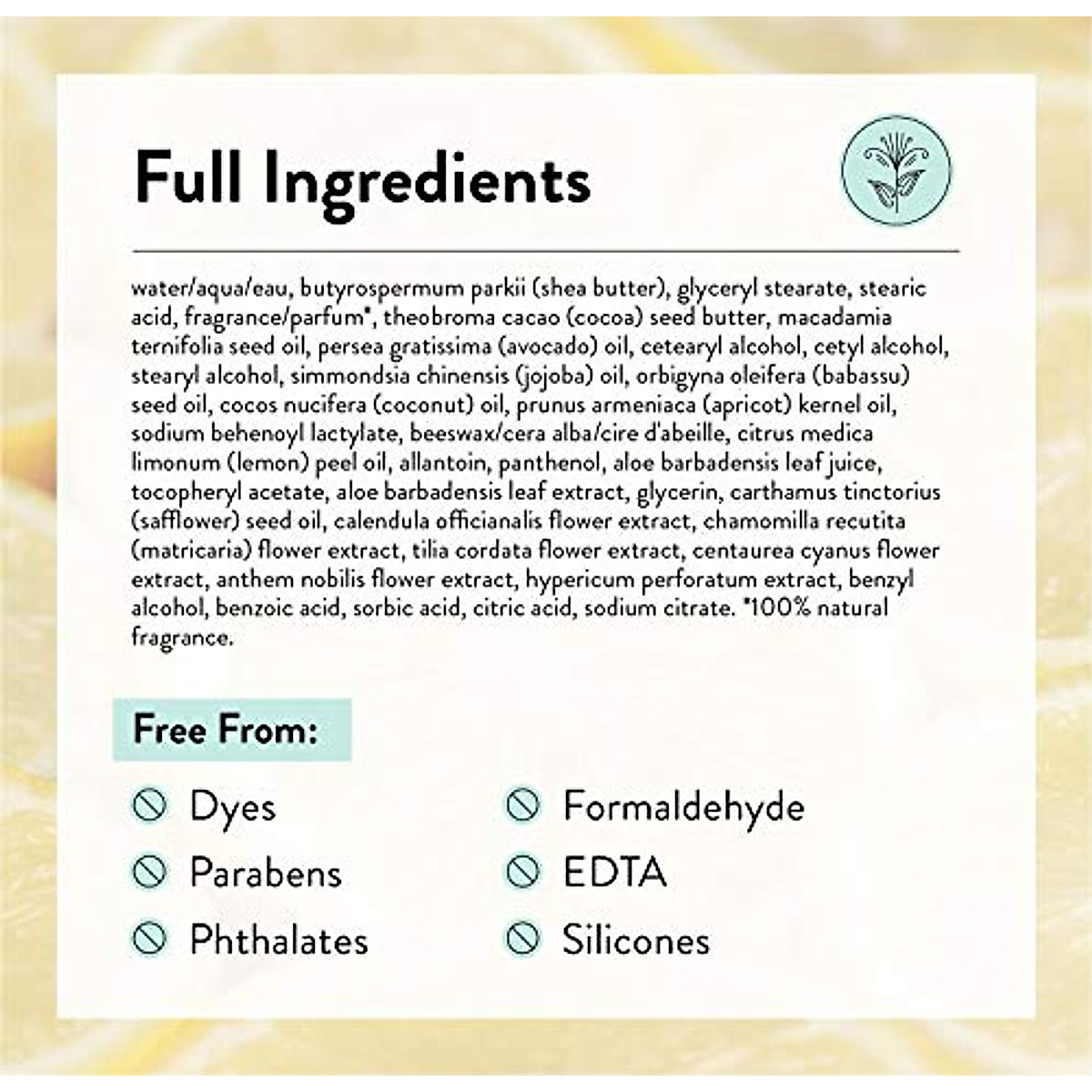 J.R. Watkins Natural Moisturizing Hand Cream, Hydrating Hand Moisturizer with Shea Butter, Cocoa Butter, and Avocado Oil, USA Made and Cruelty Free, 3.3oz, Lemon Cream, Single