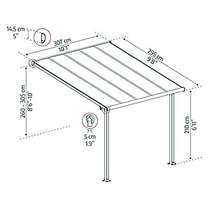 Palram Canopia Olympia Patio Cover, 10’ x 10’ HG8810