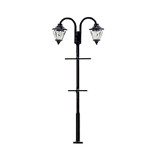 LYM59 5pcs Model Railway Street Lgiht Lamppost Lamp HO Scale 65mm or 2.56inch Two-Heads LEDs
