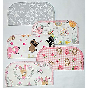 1 Ply Springtime Cuddles Flannel Washable Kids Lunchbox Napkins 8x8 inches 5 Pack - Little Wipes (R) Flannel