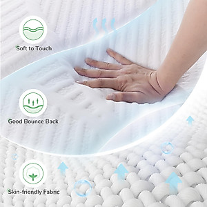 Novilla Mattress Twin XL, 12 Inch 5-Zone Hybrid Mattress with Gel Memory Foam for Pressure Relief & Cool Night, Midume Firm XL Twin Mattress in A Box