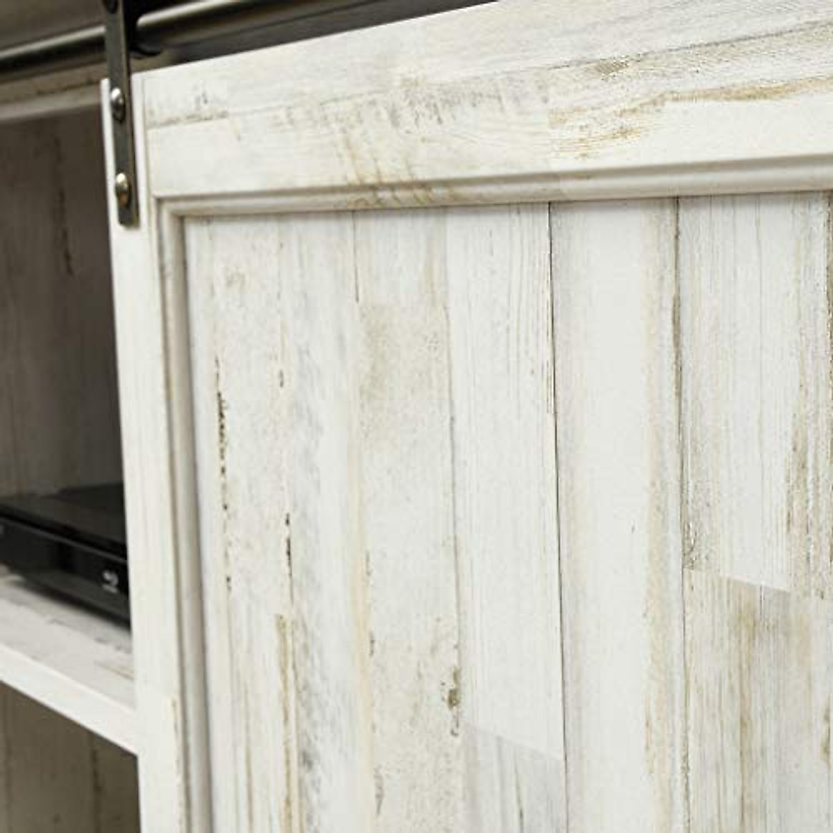 Sauder Barrister Lane Credenza, for TVs up to 60", White Plank finish