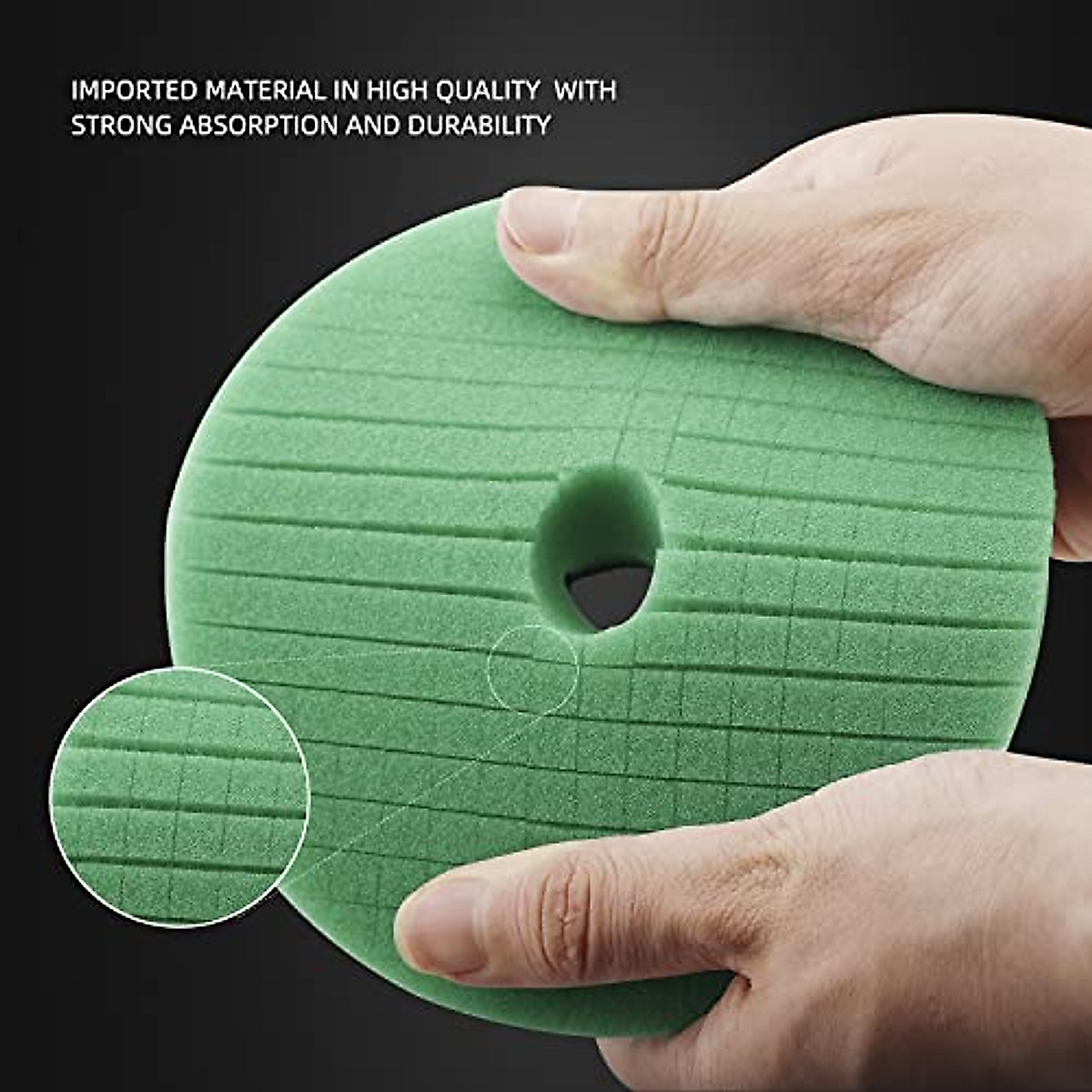 Polishing Pads, 5Pc 5 Inch 125mm Orbital Buffer Polisher Pads and 1Pc Microfiber Buffing Pads, Foam Polish Pad for Compounding, Polishing and Waxing, for 5''/125mm Backing Plate Car Polisher -GPP5MIX