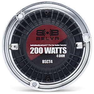BELVA BSCT4 200 Watt Max 4-Inch Competition Grade Car Audio Super Tweeter (Tweeter Sold Individually)