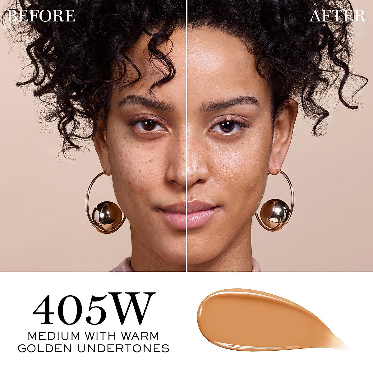 Lancôme Teint Idole Ultra Wear Care & Glow Serum Foundation with SPF - Medium Buildable Coverage & Natural Glow Finish - Up To 24H Wear - 405W