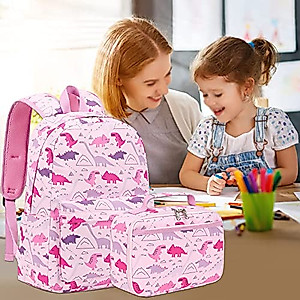 CAMTOP Backpack for Kids, Boys Preschool Backpack with Lunch Box Toddler Kindergarten School Bookbag Set