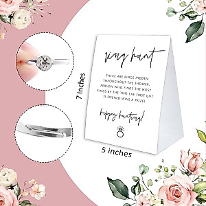 Bridal Shower Ring Game, Ring Hunt Bridal Shower Game 30 fake rings, bridal shower decorations, wedding games, bachelorette party games for guests - RH12