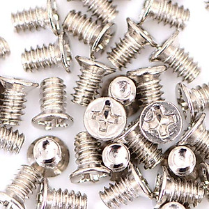 Ochoos PC Case 326mm Hard Drive HDD Caddy Hot Swap Server Tray Mount Screw Flat Countersunk Head DIY Computer C 100pcs - (Color: Silver)