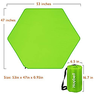 Hoybell Playpen Mattress, Compatible with Summer Pop 'N Play Playard, Self Inflatable Comfortable with Carry Case - Green