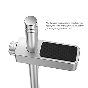 MHQJRH Graphics Card GPU Brace Support, Video Card Sag Holder Bracket, Anodized Aerospace Aluminum (Silver)