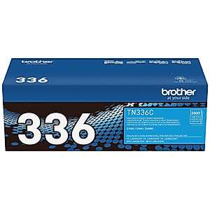 Brother Genuine High Yield Toner Cartridge, TN336C, Replacement Cyan Toner, Page Yield Up To 3,500 Pages, Amazon Dash Replenishment Cartridge, TN336