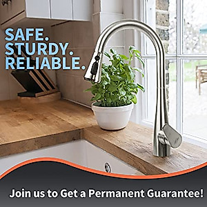 Kitchen Faucet with Pull Down Sprayer, Kitchen Sink Faucet Black for RV Bar Laundry Sink Stainless Steel Faucets High Arc 3 Modes with Water Lines