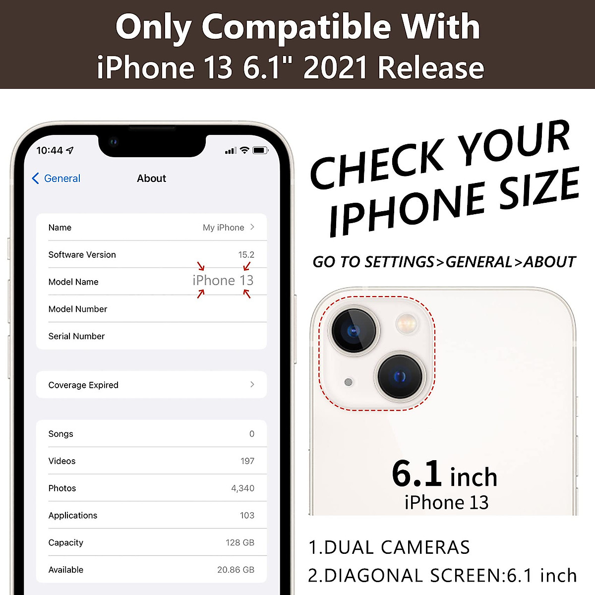 Keallce Case for iPhone 13 6.1'' Wallet Case, Flip Leather Case with 4 Card Holder, [Stand Ring Holder Kickstand] Protective Folio Phone Cover for Women Ladies Compatible with iPhone 13 2021 5G, Pink