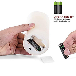 Enpornk Flameless Flickering LED Candles 3" X 4" with 10-Key Remote Control Timer Classic Pillar Optical Fiber Wick Real Wax Battery Operated Candles, Ivory Color, Set of 6