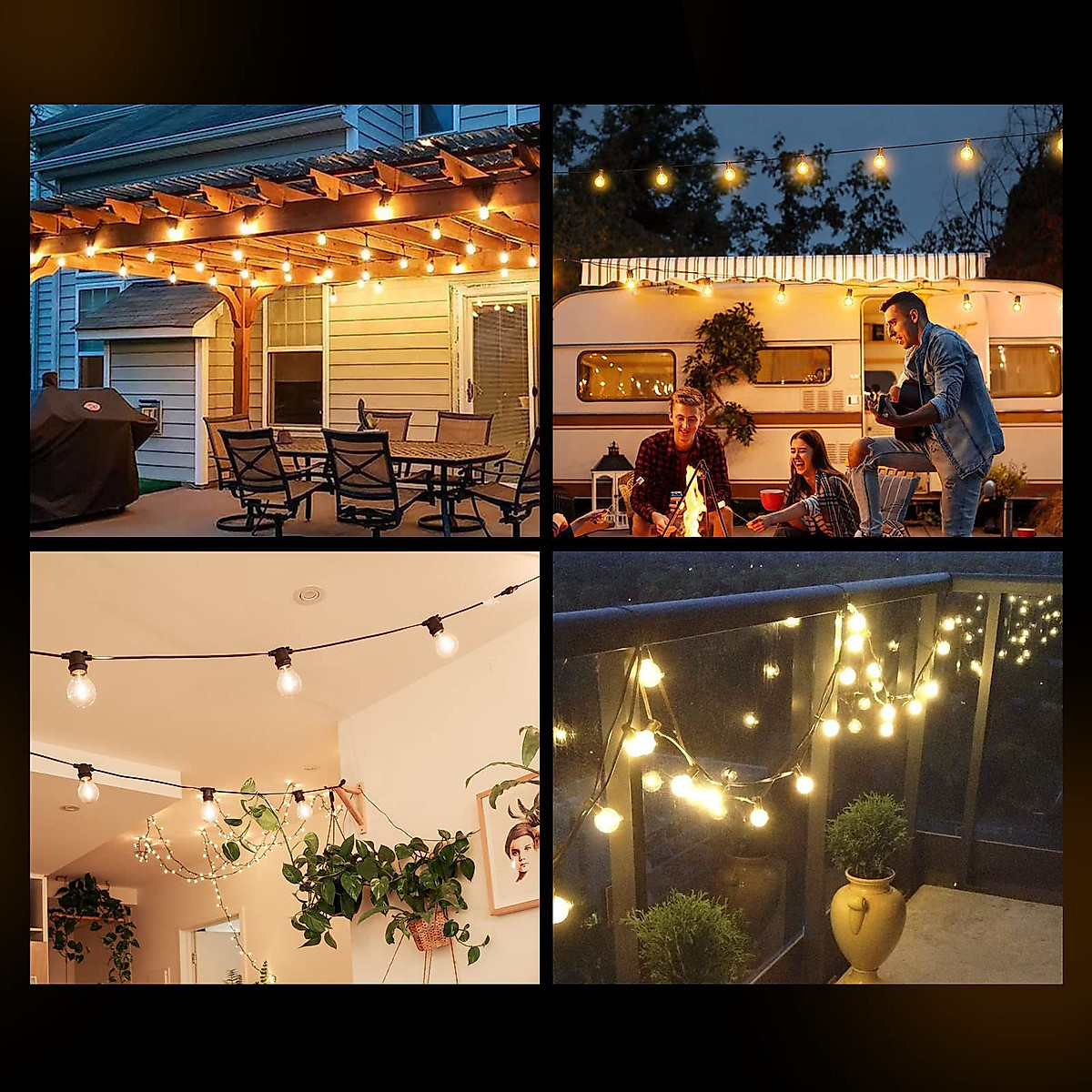 Jslinter Energy-Efficient S14 LED String Light Bulbs Replacement - 3V Solar-Powered, Shatterproof, 2700K Warm White, Outdoor/Indoor, E26, 15-Pack