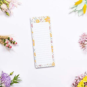 Peach Tree Shade Magnetic Notepads, 6-Pack 60 Sheets Per Pad 3.5” x 9”, Flower Patterns, for Fridge, Kitchen, Shopping, Grocery, To-Do List, Memo, Reminder, Book, Party, Stationery, (Floralnotes)