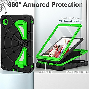 WESOROL Case for Samsung Galaxy Tab A9 with Screen Protector Strong Kickstand Shoulder Strap,Heavy Duty Protective 8.7 Inch Galaxy Tab A9 Case