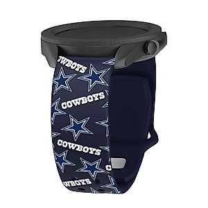Game Time Dallas Cowboys Quick Change HD Watch Band Compatible with Samsung and More (Random 22mm Long)