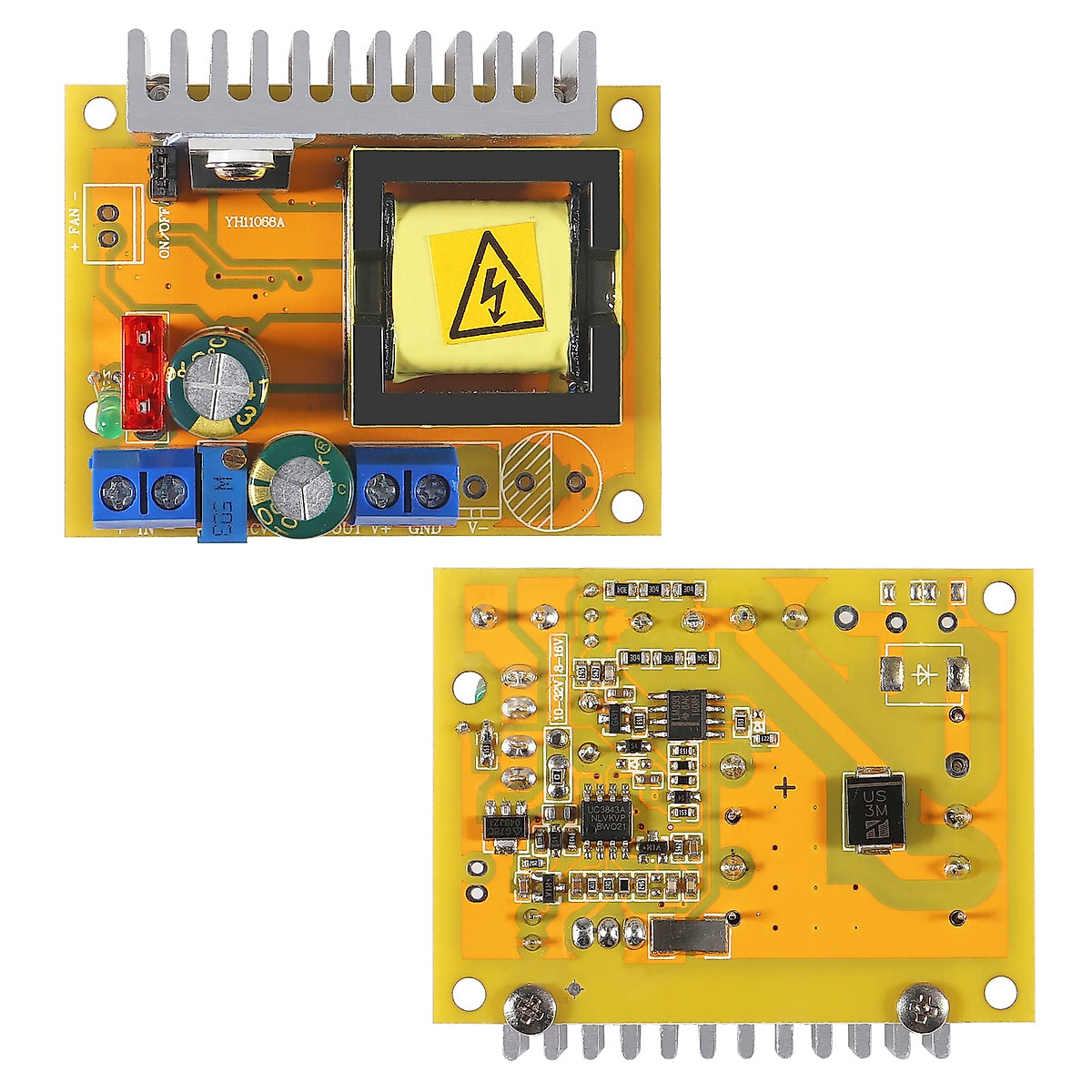 Aobao 2pcs High Voltage DC-DC Boost Converter 8V-32V to 45V-390V ZVS Step-up Booster Module Capacitor Charging Power Supply Module Adjustable Voltage Output
