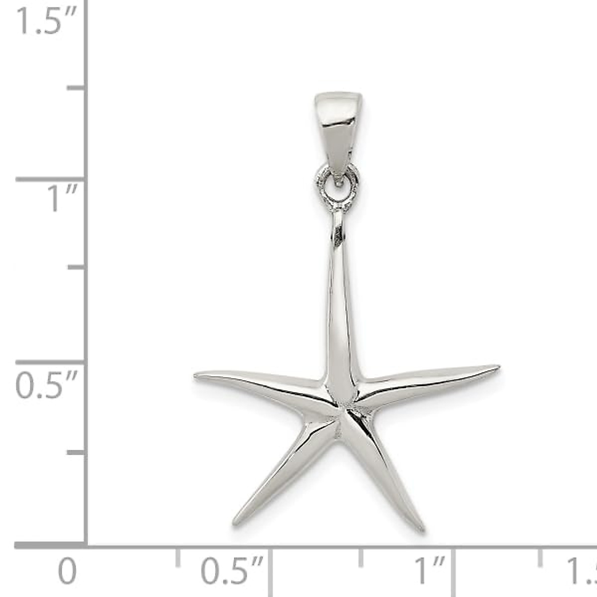 IceCarats 925 Sterling Silver Starfish Necklace Charm Pendant Only