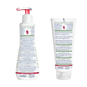 Mustela Baby Very Sensitive Skin Bath Time Gift Set - Baby Skin Care Essentials - with Natural Avocado & Schizandra Berry - 2 Items Set