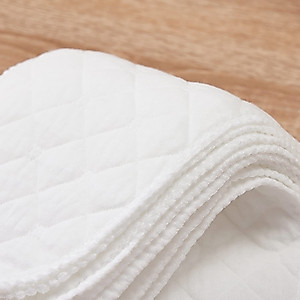 10PCS Three-Layers Cotton Diaper Reusable Solid Casual Infant Baby Cloth Diaper Covers Nappy Liners Insert (Three Layers - S, 30x11cm / 11.81x4.33in)