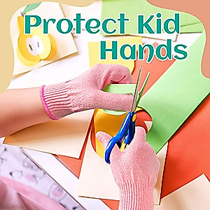 Evridwear Cut Resistant Gloves for Kids 4-6 Years, Level 5 Protection Cutting Gloves Food Grade for Cooking, Whittling, Wood Carving, Gardening and DIY